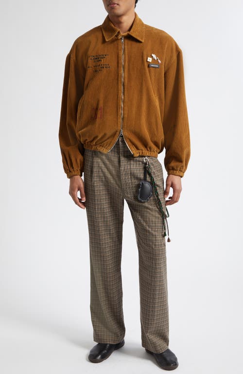 SONG FOR THE MUTE School Portrait Cotton Corduroy Bomber Jacket